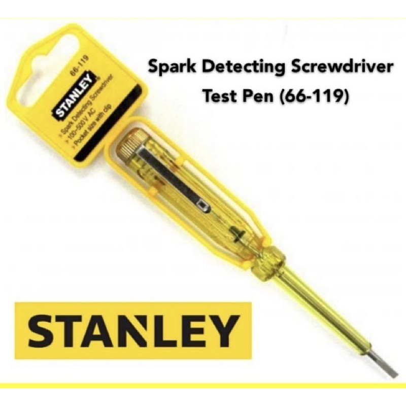 Original STANLEY 66-119 Test Pen Spark Detecting Screw Driver | Shopee ...