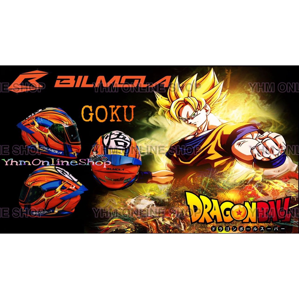 BILMOLA Helmet Dragon Ball Z Rapid S Full Face Goku | Shopee Malaysia