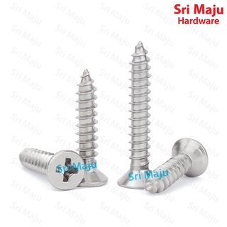 MAJU Quality ST-Flat04 #4 Self Tapping Screw Flat Head Counter Sunk for ...