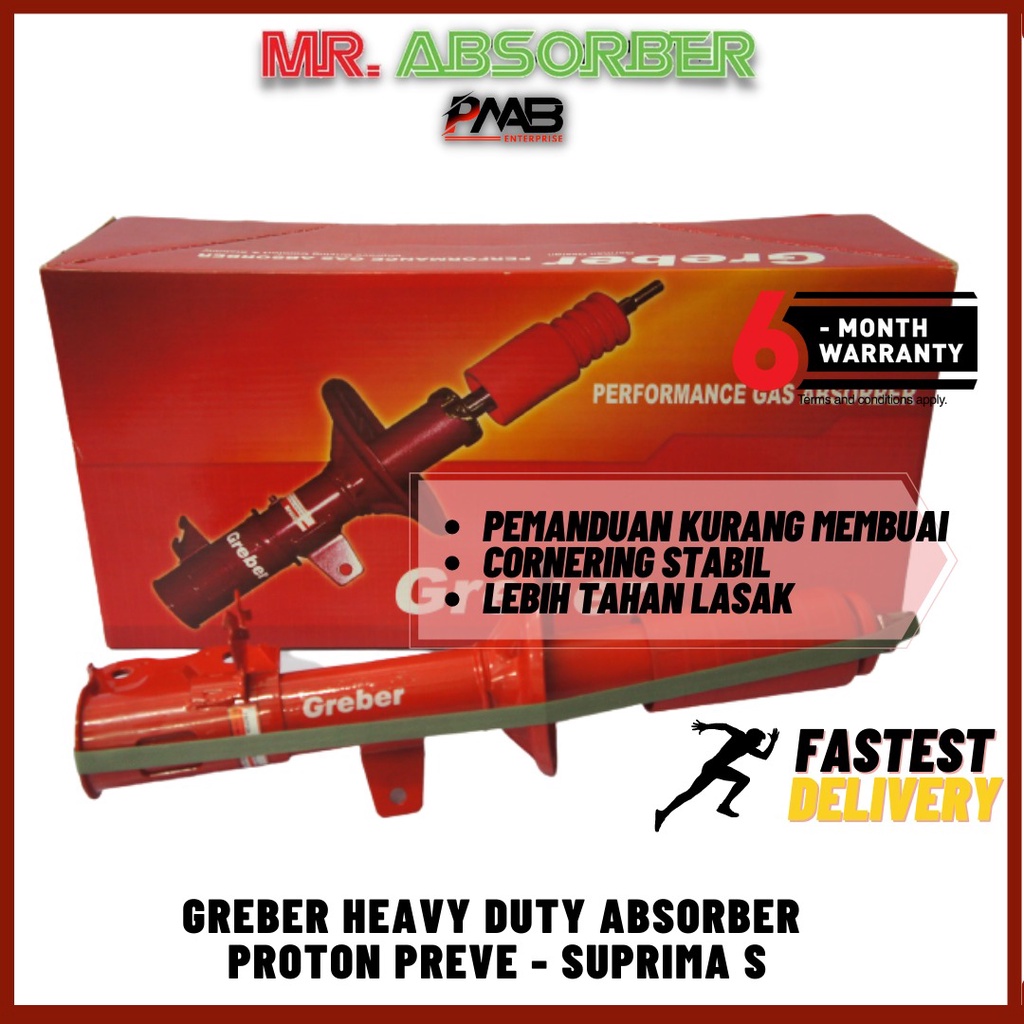 ABSORBER HEAVY DUTY GREBER PROTON PREVE / SUPRIMA S | Shopee Malaysia