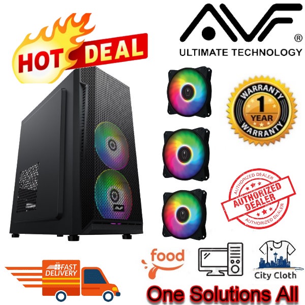 AVF MX4000 Premium M-ATX PC Tower Casing USB3.0 Front panel Mesh BLACK ...