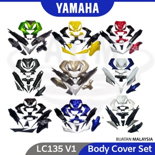 YAMAHA 135LC V1 4 Stroke Speed Body Cover Set Kit LC135 Coverset LCV1 LC - Kuning Hijau Matt ...