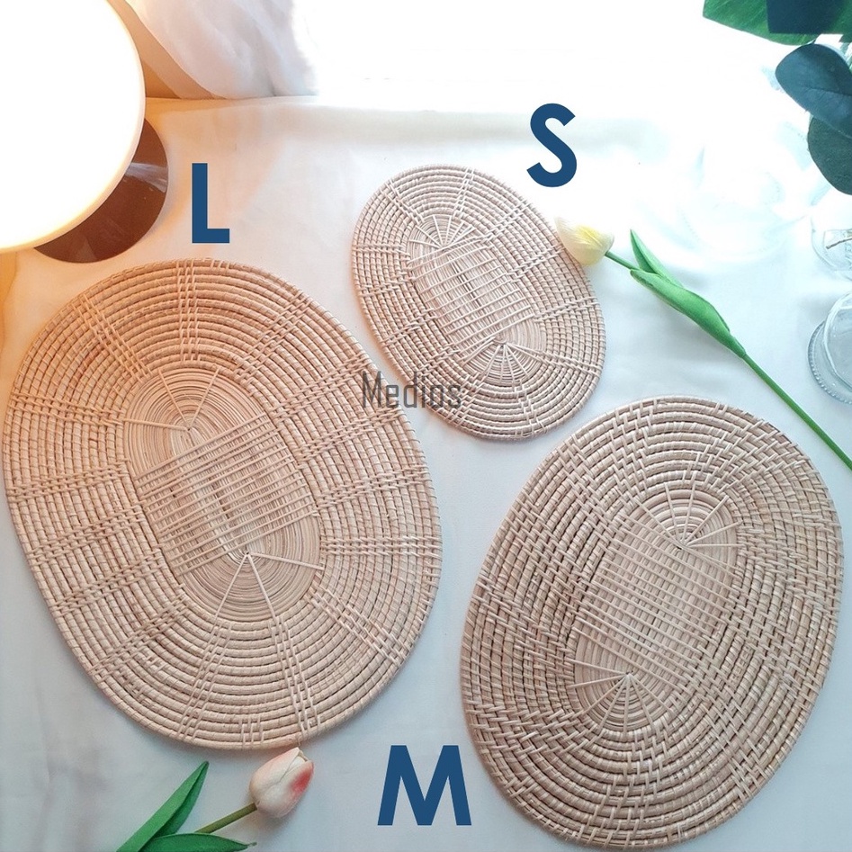 Alas Pinggan Periuk Rotan Dulang Rotan Anyaman Berbentuk Bujur ...