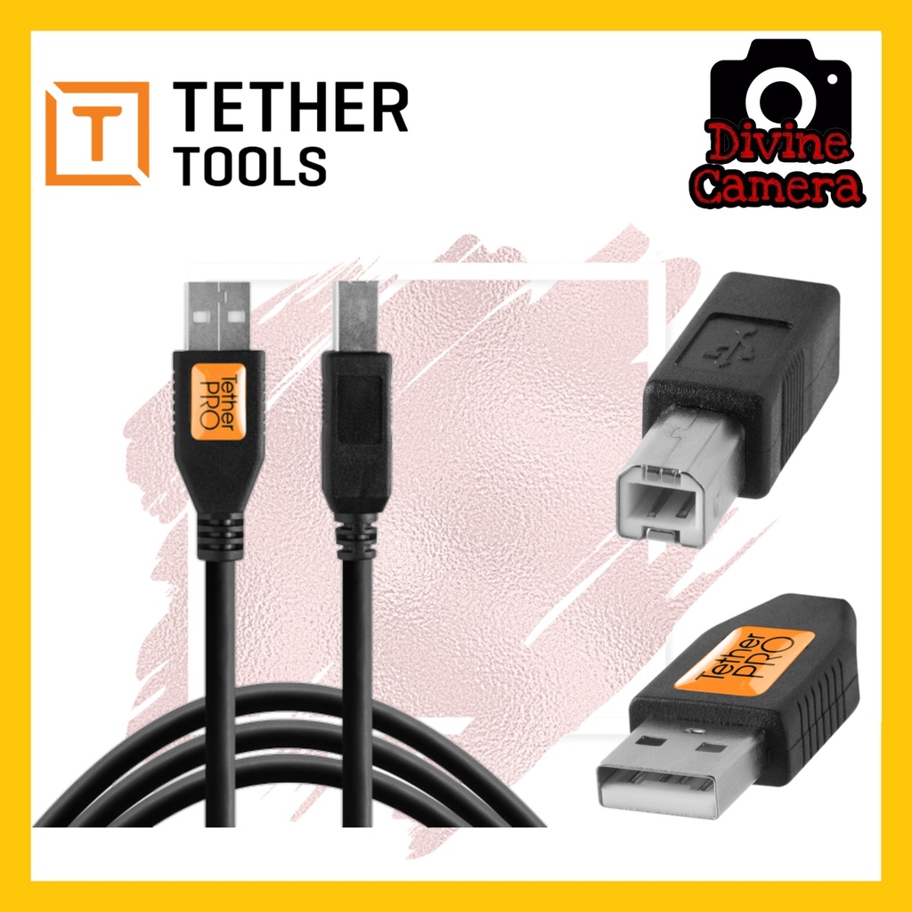 Tether Tools TetherPro USB 2.0 Type A Male to Type B Male Cable ...