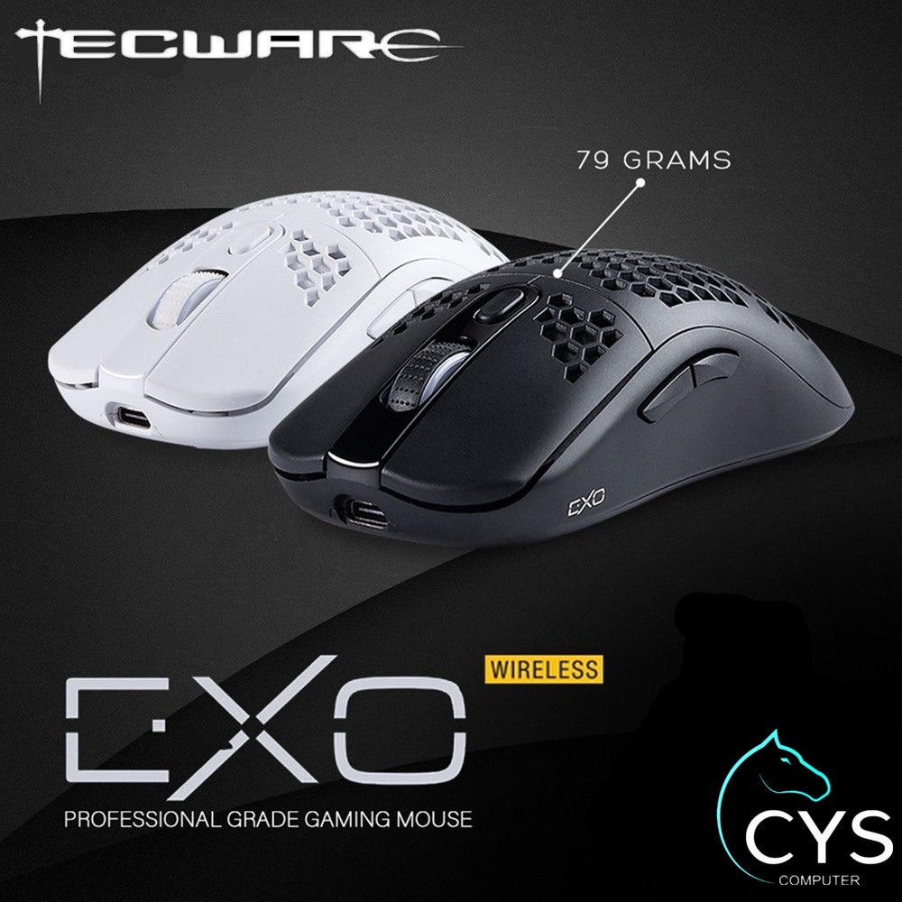 TECWARE EXO RGB WIRELESS GAMING MOUSE (BLACK / WHITE) | Shopee Malaysia