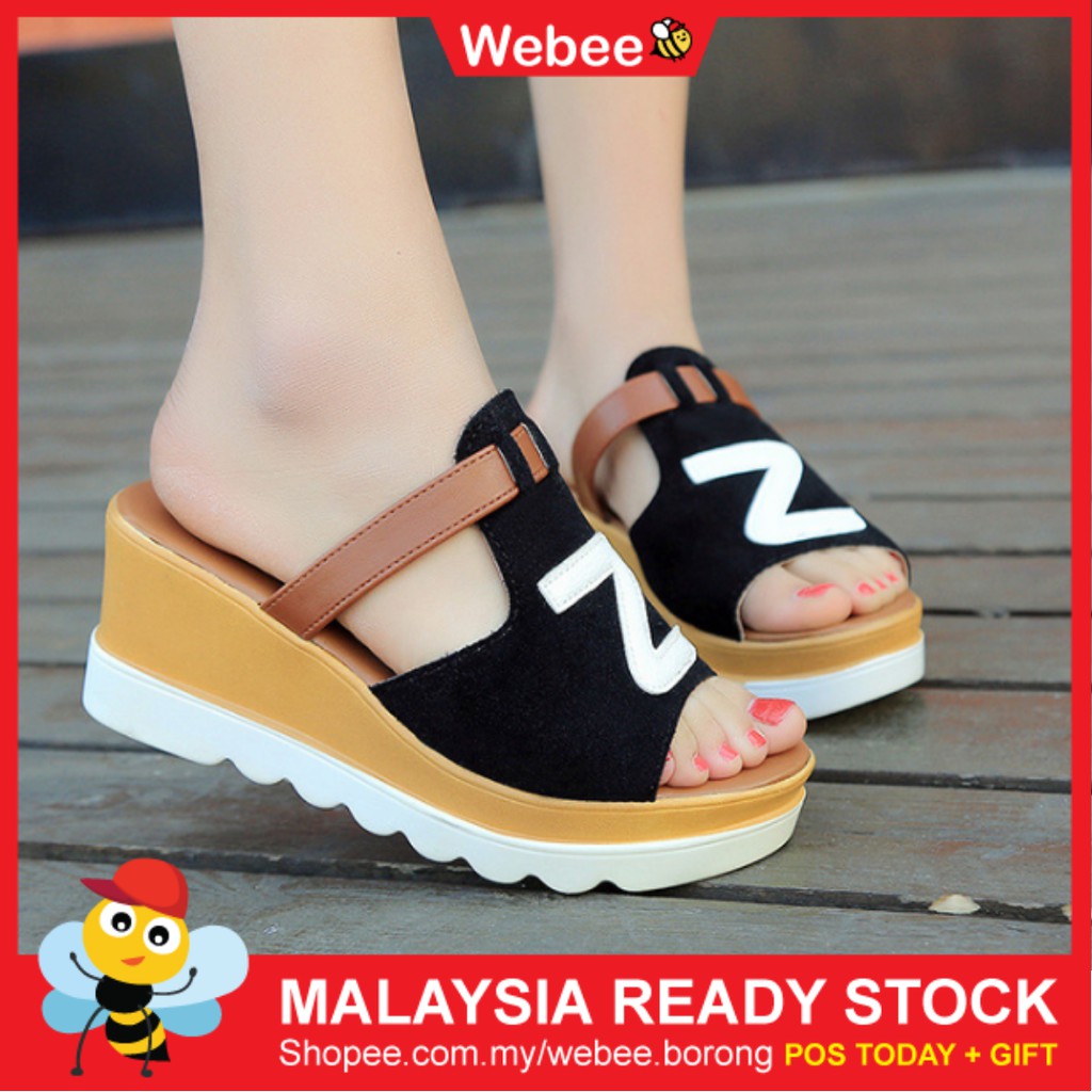 READY STOCK WEBEE Wedges Kasut Z Tinggi 8 CM Woman High Heel Kasut ...