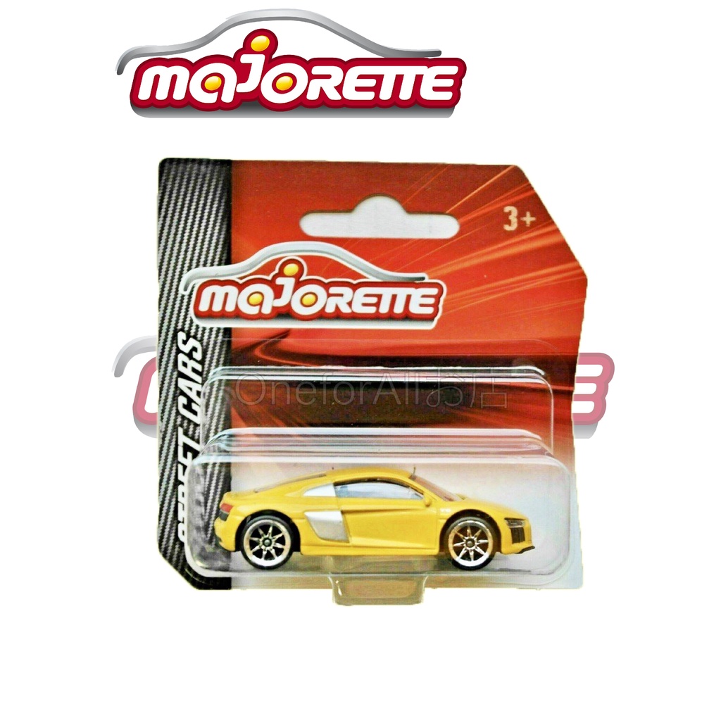 Majorette AUDI R8 V10 MK2 Yellow 1/58 1/64 Diecast Car [7cm x 2.5cm x ...