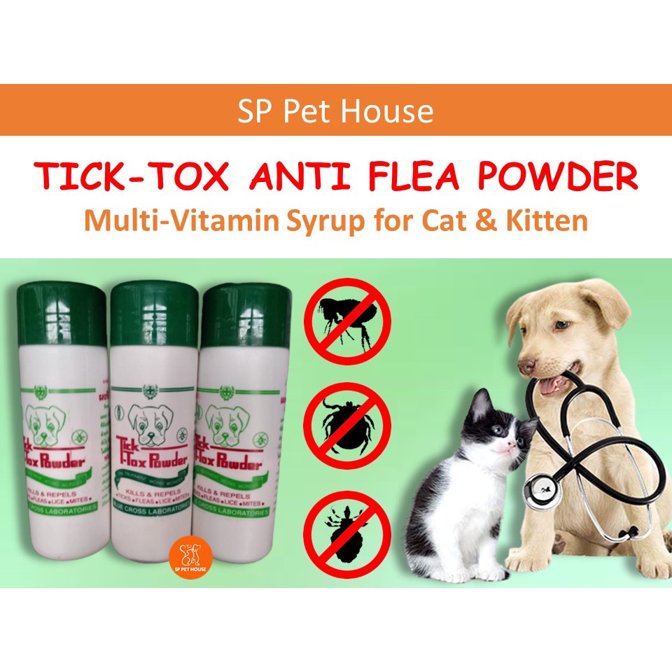 *ORIGINAL* Tick-Tox Tick & Flea Powder for Cat & Dog (Thailand) / Bedak ...