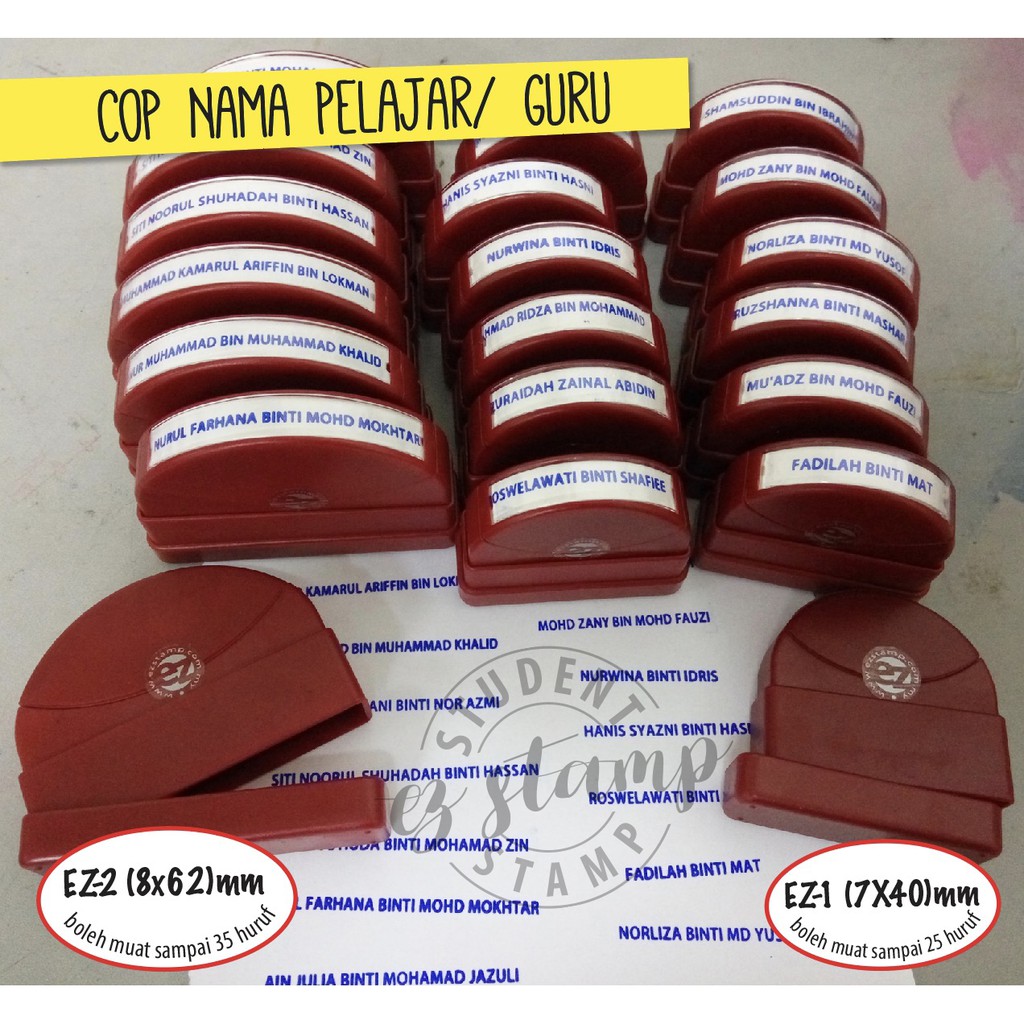 EZ Cop Nama Pelajar/ Cop Nama Cikgu/ Student Name Stamp/ Teacher Name ...