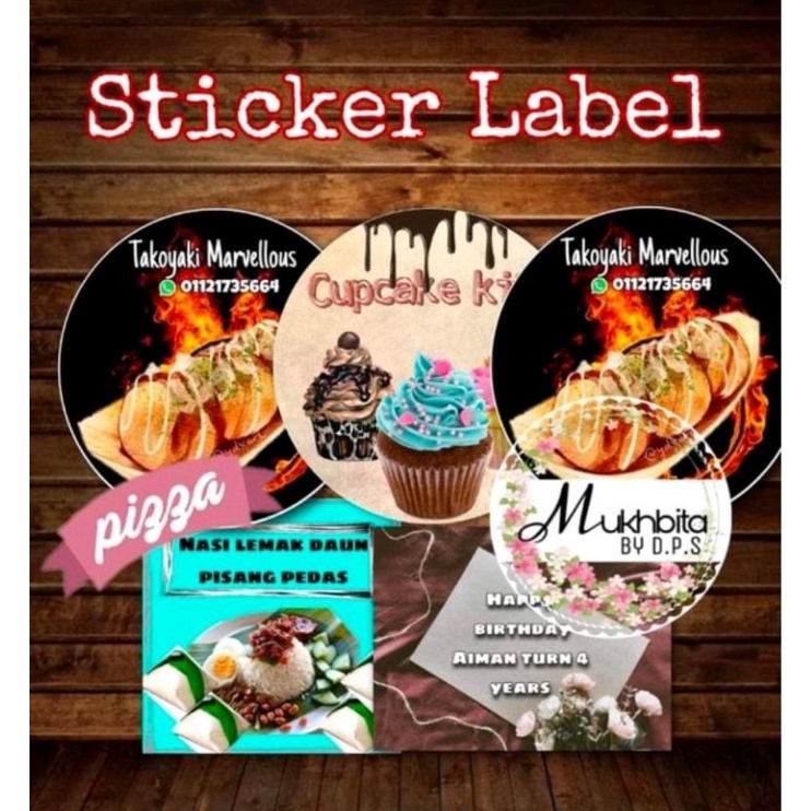 Label Sticker Produk Makanan, minuman & pelbagai, hanya cabut dan ...