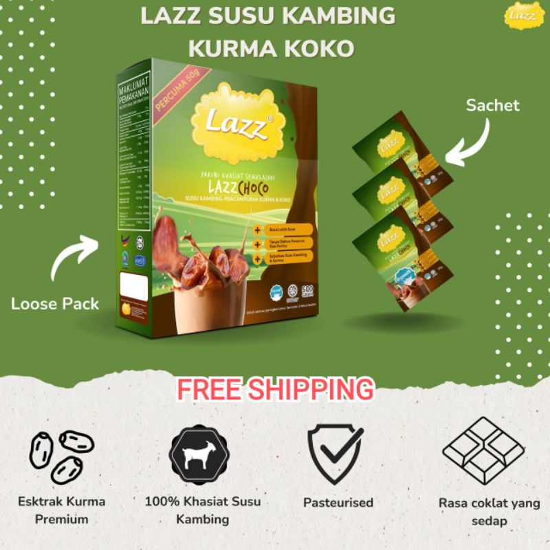 Lazz Susu Kambing Kurma CHOCO ORIGINAL From HQ | Shopee Malaysia