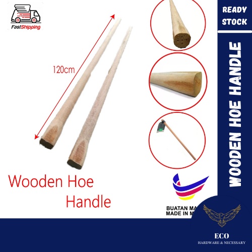 4ft Cangkul Wood Handle 4 Feet Batang Hulu Kayu Solid Cangkul Mata Tiga ...