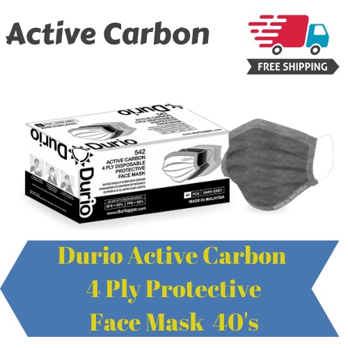 Durio 4 Ply Surgical Face Mask 40's (542 Active Carbon / 541 Comfort ...