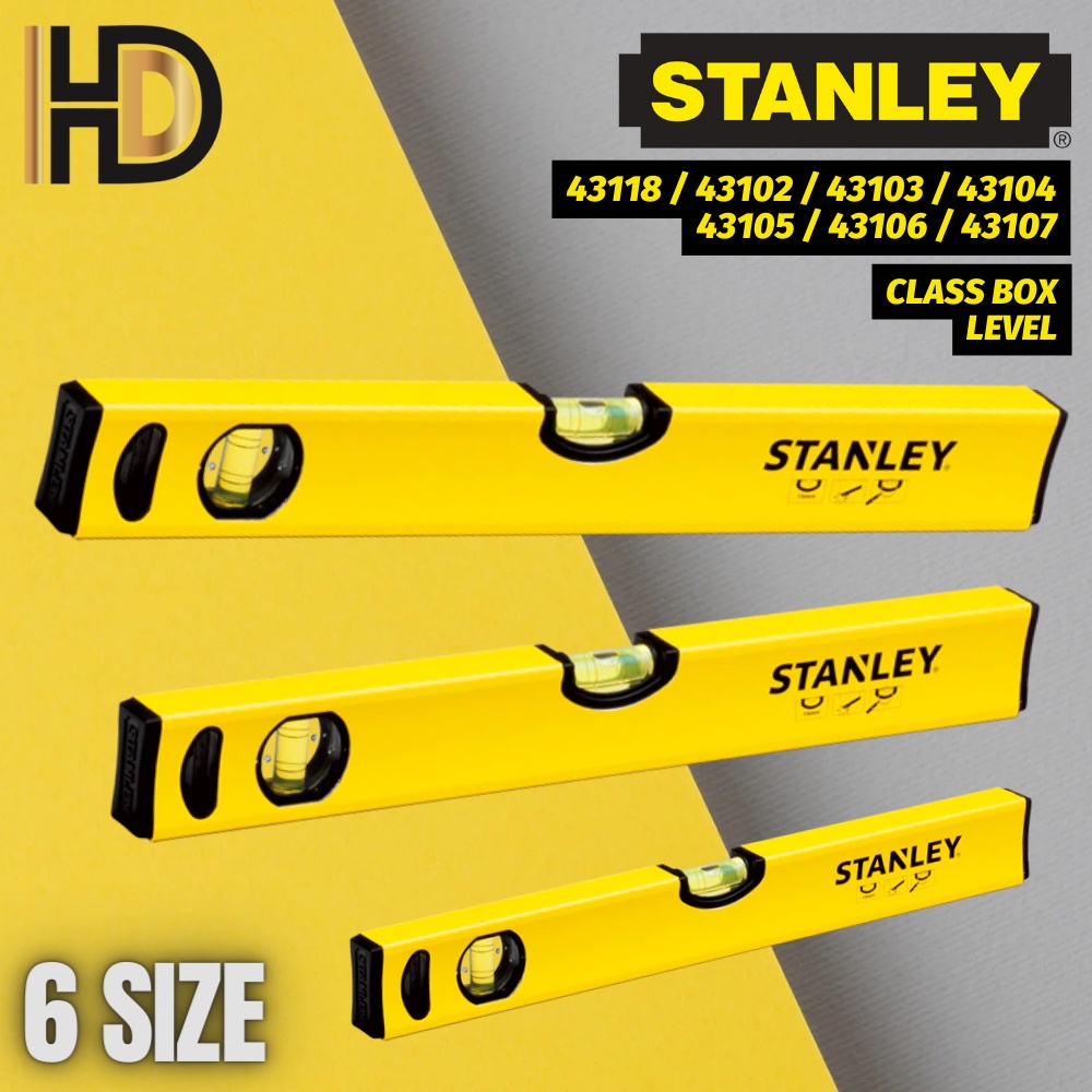 STANLEY Spirit Level 2V Classic Box Water Level / 12" + 16" 24" + 40 ...