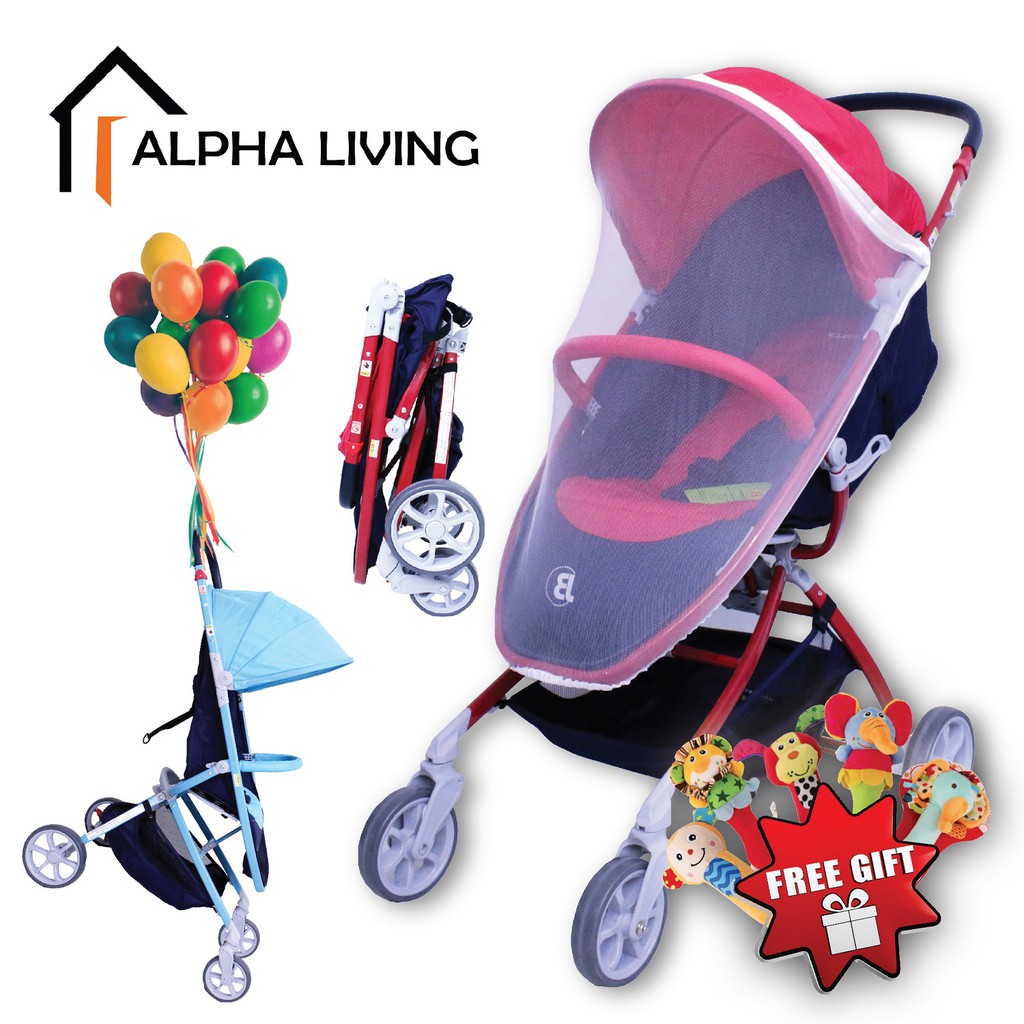 Foldable Stroller with Aluminium Frame BAY0057 | Shopee Malaysia