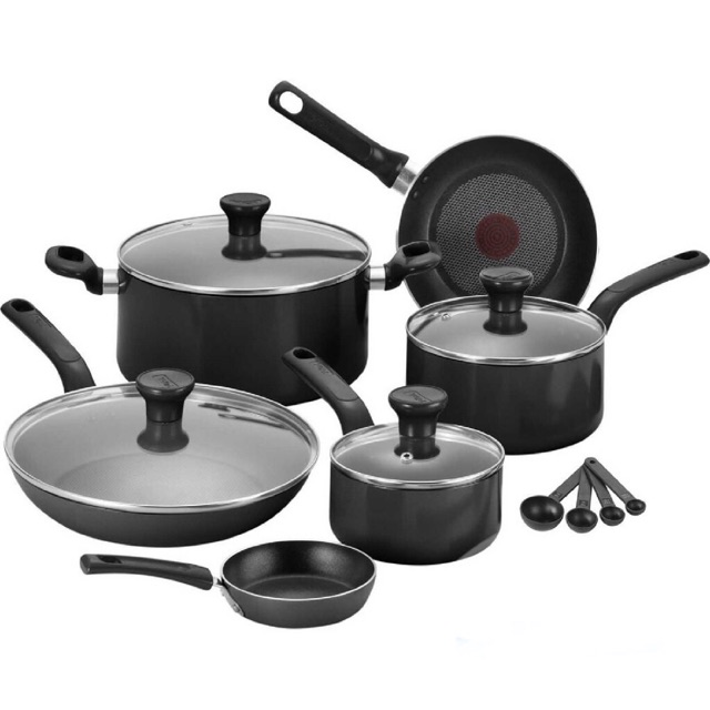 Tefal Excite 7-piece Non-stick Cookware Set - B184S744 Black | Shopee ...