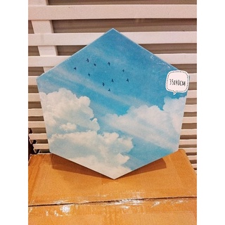 Frame Hexagon(Cloud) Kaison Frame Canvas Heksagon Awan Biru Kaison ...
