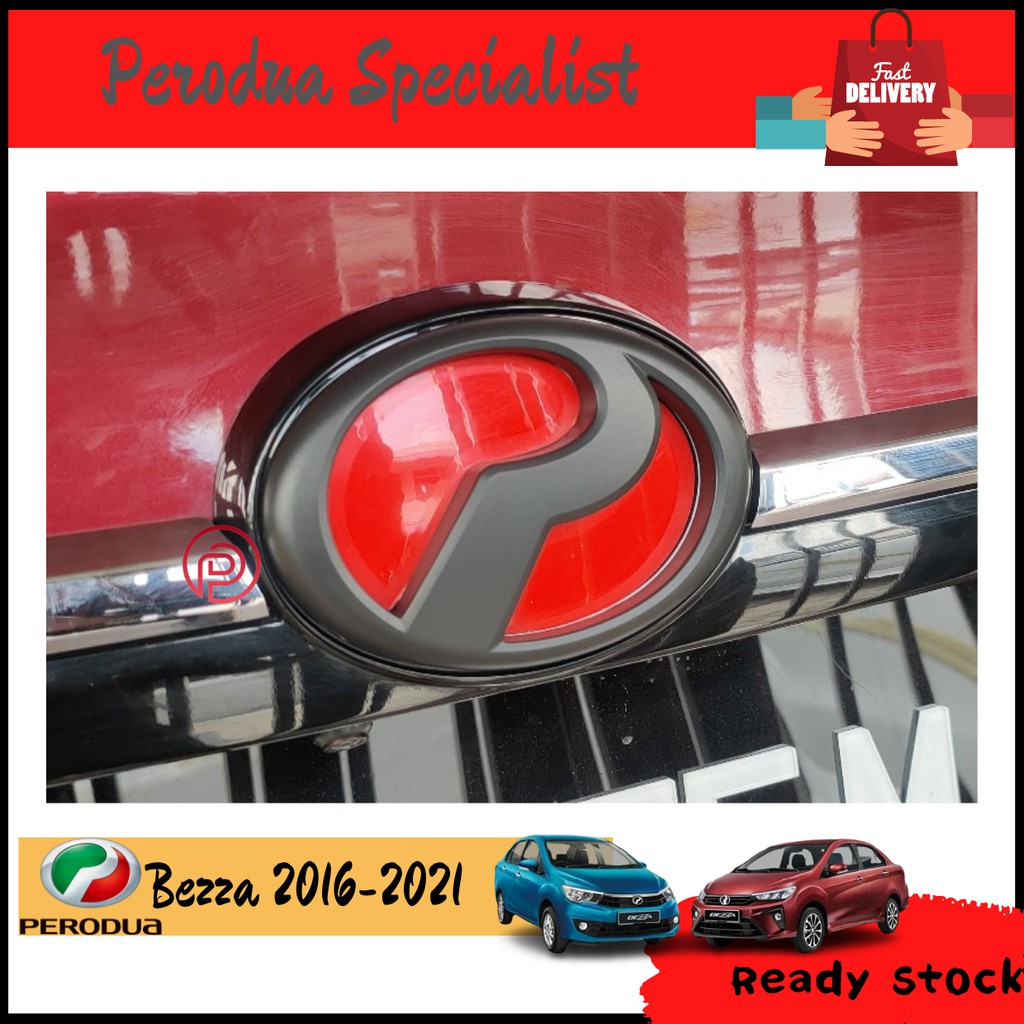 Perodua Bezza 2016-2021 Mat Black Logo With Double Tape | Shopee Malaysia