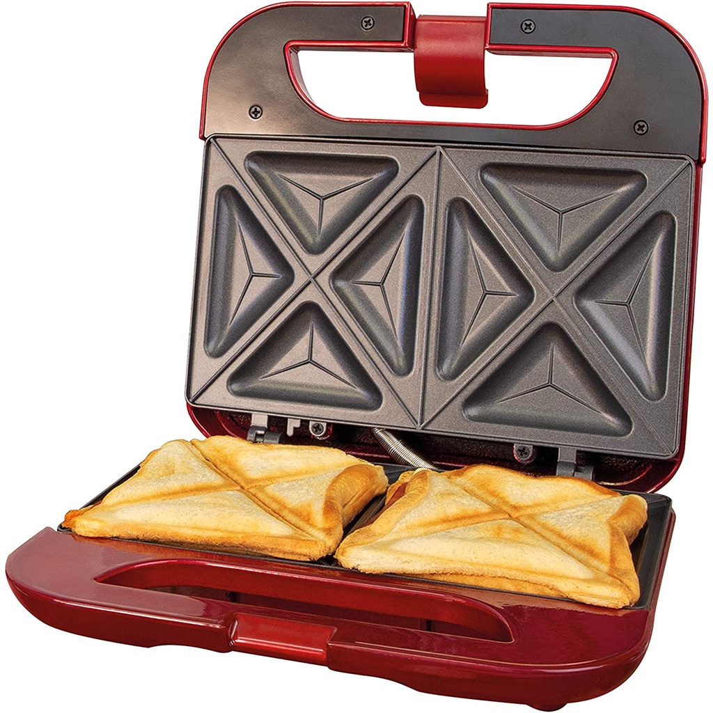 Global Gizmos 35549 Mini Toasted Sandwich Maker / 2 Slice Toastie ...