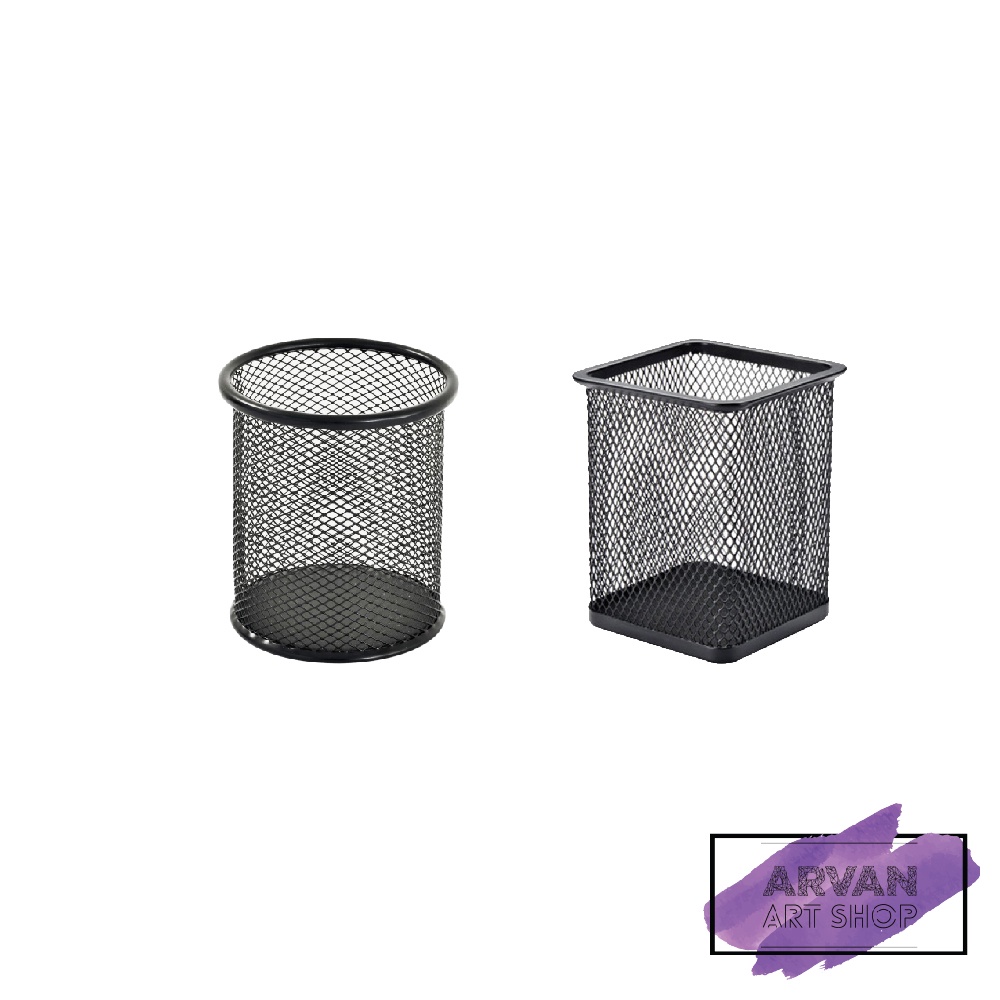 Stainless Steel Wire Pen Holder ( Round / Square ) Metal Pencil Holder ...