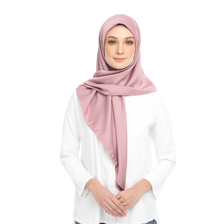 Plain Square Scarves (Bawal) | Shopee Malaysia