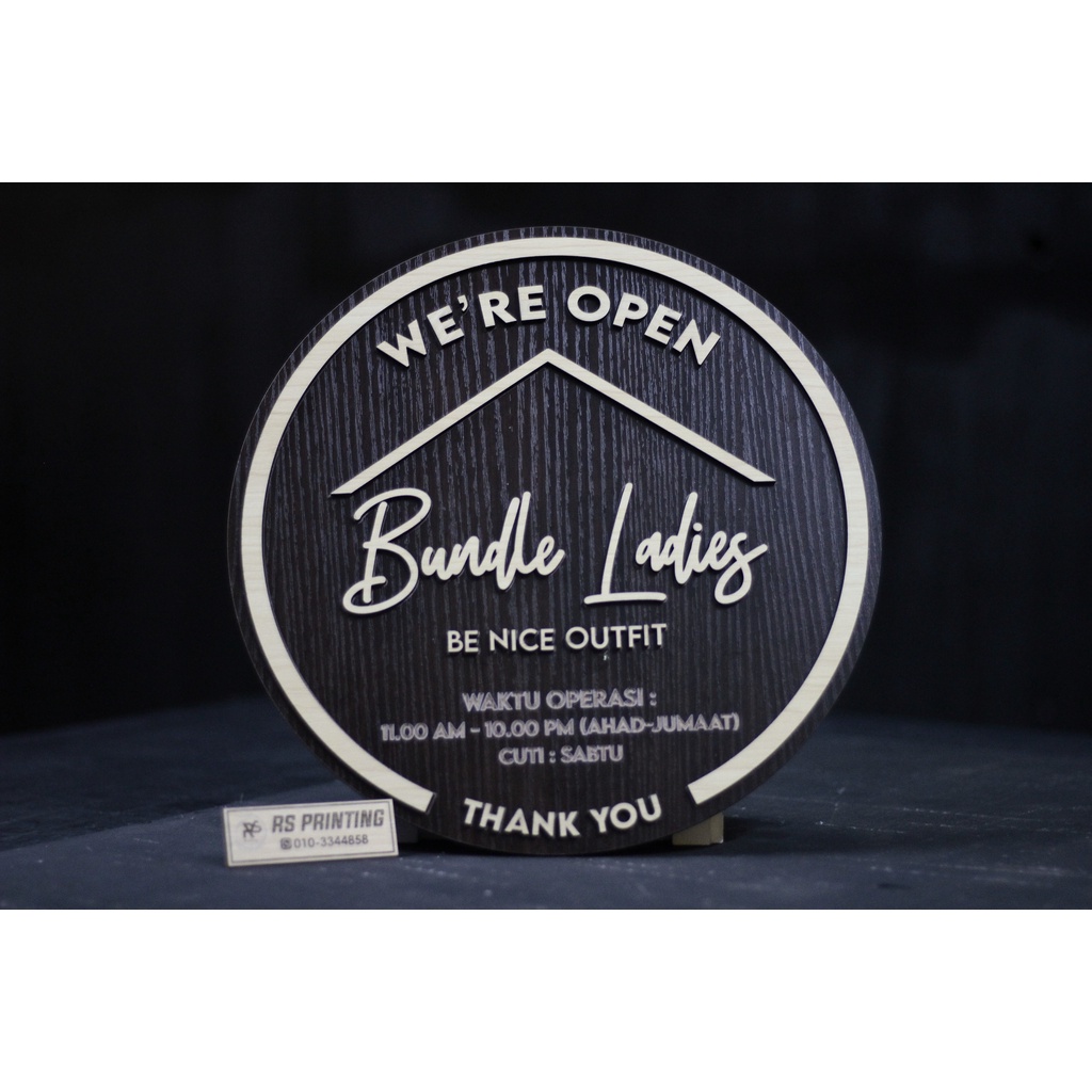 Signage kayu Custom Made | Shopee Malaysia