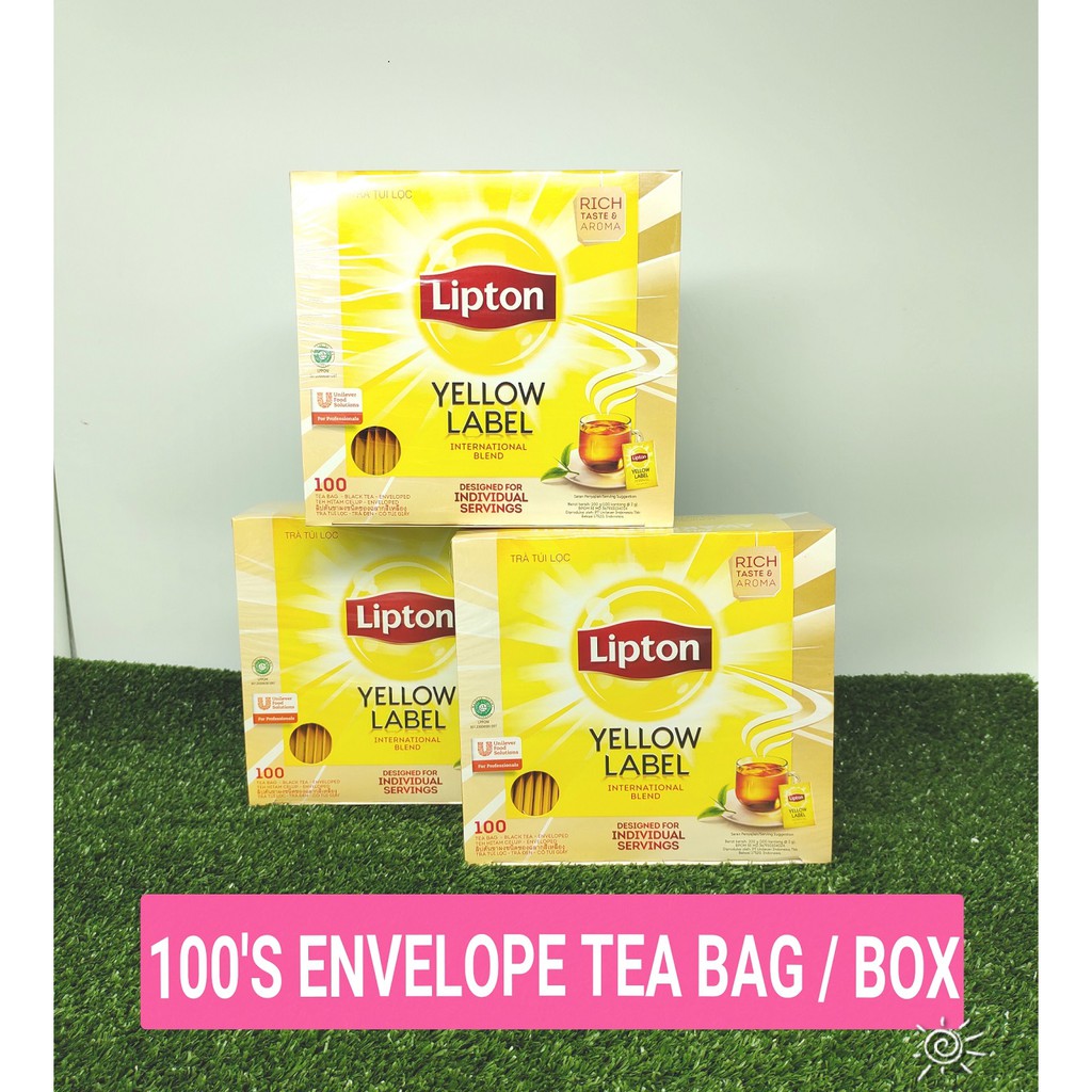 Lipton Yellow Lable Black Tea (100's Individual Enveloped Tea Bags Per ...