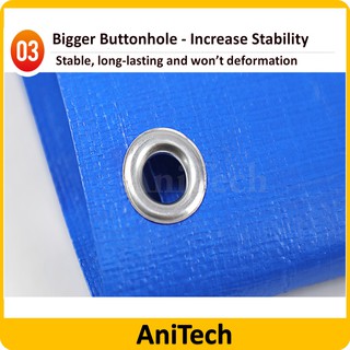 6ft x 9ft Waterproof Canvas Canopy Blue Orange Kanvas Khemah Pasar ...