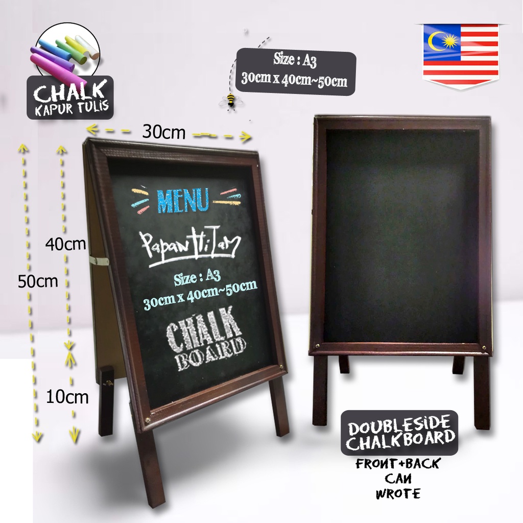 A3 (30cm*40cm~50cm) Vintage MENU CHALKBOARD Rough Kasar Blackboard ...