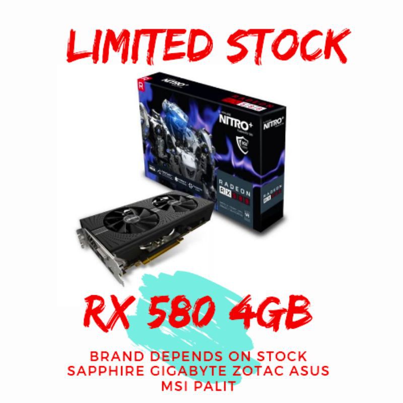 AMD RADEON RX 580 4GB better than GTX 1060 | Shopee Malaysia