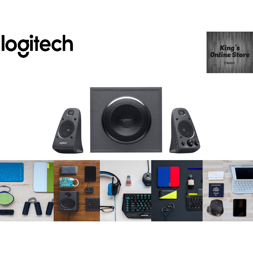 Logitech z625 speaker system with subwoofer and optical input | BeeCost