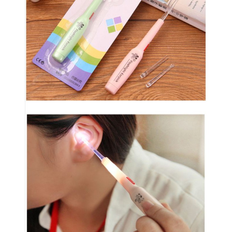 Ear Cleaner Ear Pick With Light Dig Ear Tools Earpick Pengorek Telinga ...