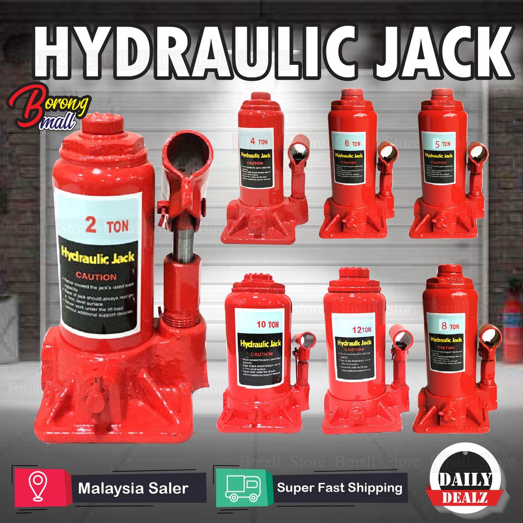 Heavy Duty Hydraulic Bottle Jack Lifting Stand Emergency Vehicle Tool ...