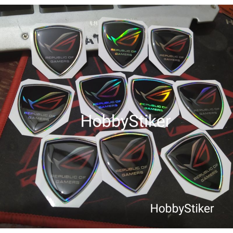 Asus rog republic of Gamers emblem Embossed gaming pc laptop Sticker ...