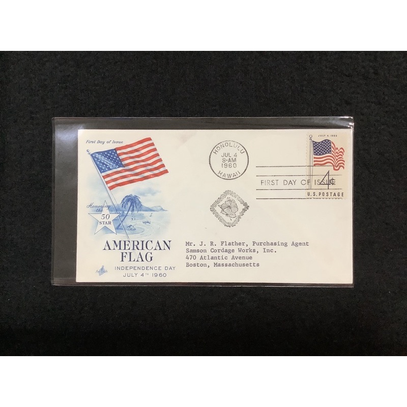 1960 USA 50-Star Flag Issue-Commemorating The Admission Of Hawaii As ...