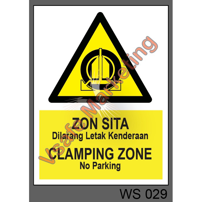 Signage VSAFEMKT Warning Safety Signage Signs (papan tanda amaran) WS ...