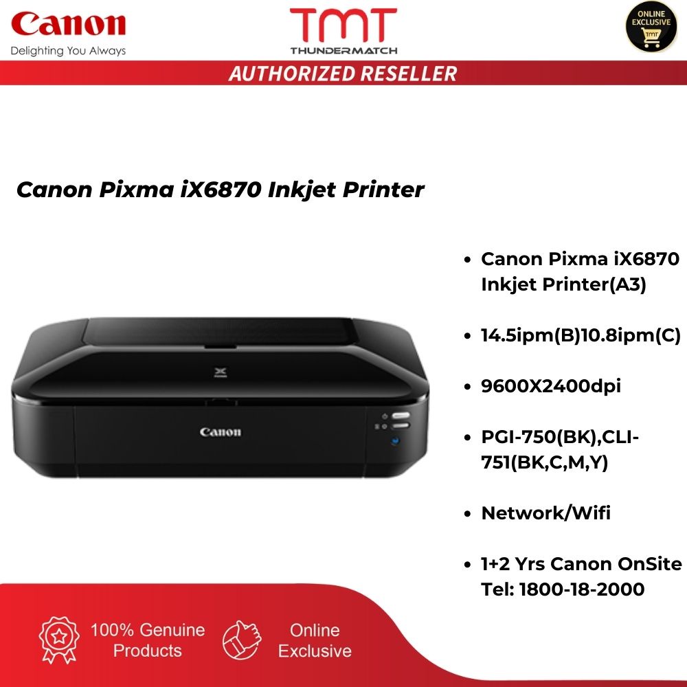Canon Pixma iX6870 Inkjet Printer | Shopee Malaysia