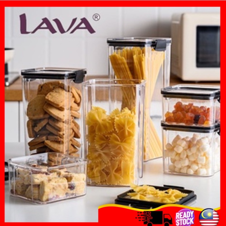 LAVA Mooca Canister Air Tight & Stackable Multipurpose Container Balang ...