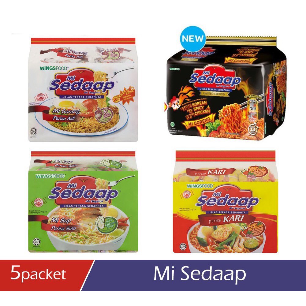 MI SEDAAP /MEE SEDAP PERISA ASLI / AYAM KRISPI / SAMBAL GORENG / SPICY ...