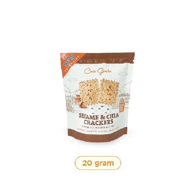 Casa Grata Sesame And Chia Crackers 20gr | BeeCost