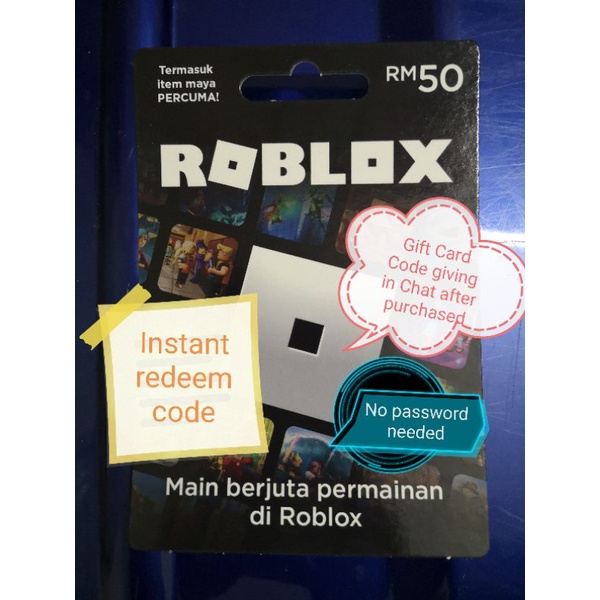 Roblox Gift Card RM50 FREE Visual Item Of The Month Shopee Malaysia