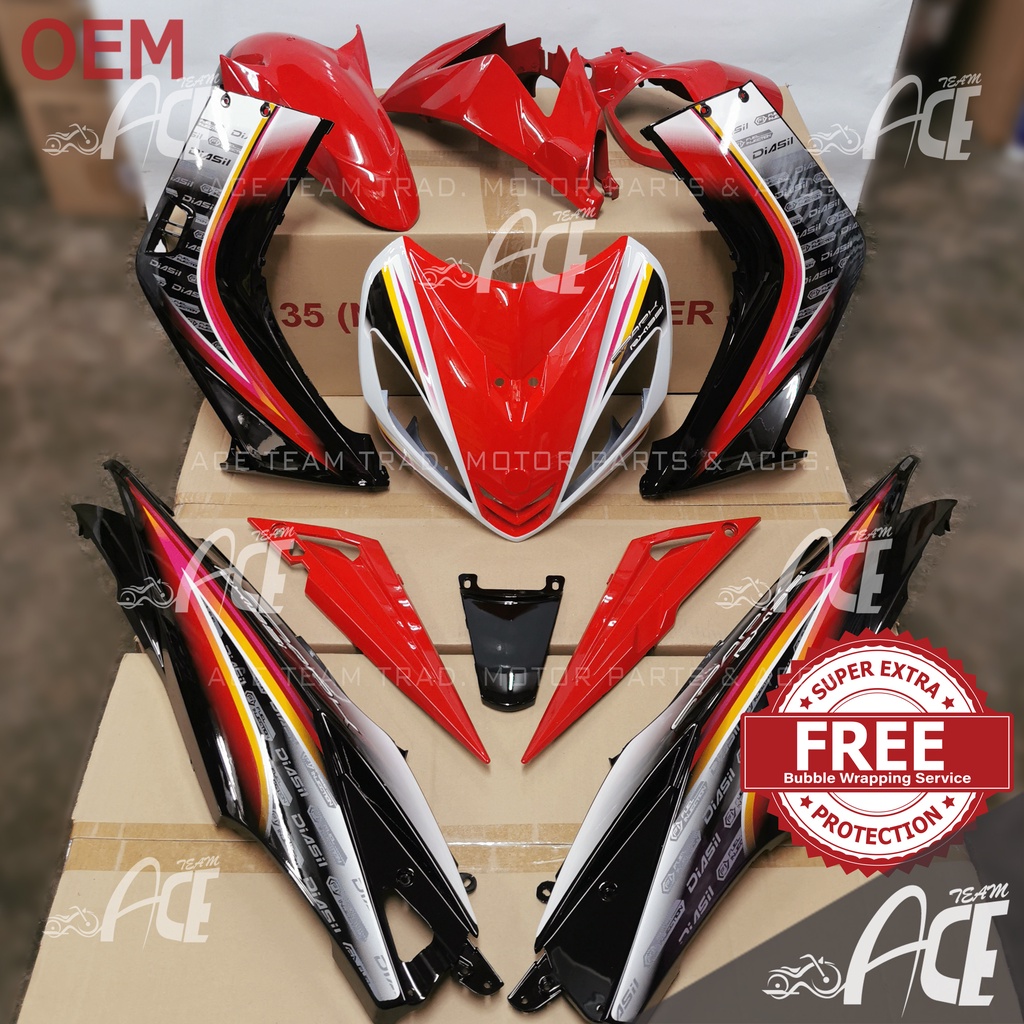Coverset LC135 V1 Spark Red Yamaha LCV1Spark RX135 Diasil Metallic ...