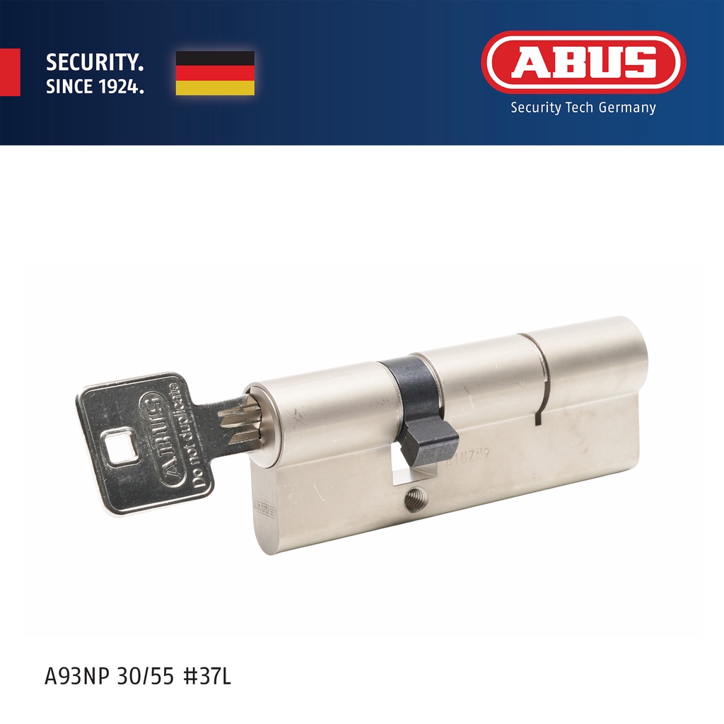 Abus A93NP #37L Euro Profile Cylinder with 3 Keys. Variants: Type of Cylinder and Length ...