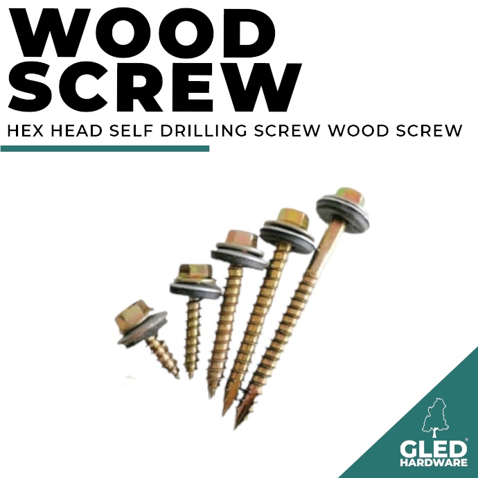 DS-HW WOOD SCREW | SCREW FOR ROOFING | SKRU ATAP | SKRU KAYU | PACK ...