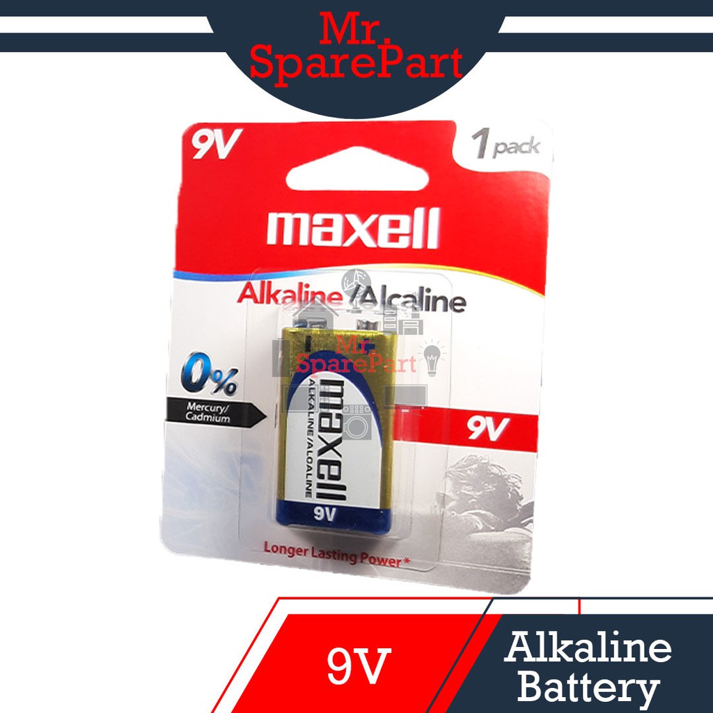 (Original) Maxell 6LR61 Alkaline 9V Battery ( 1pc ) | Shopee Malaysia