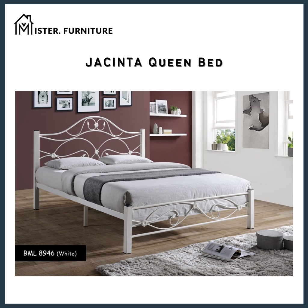 JACYNTAN Metal Queen Size Bed Frame Queen Bed Katil Double Bed Katil ...