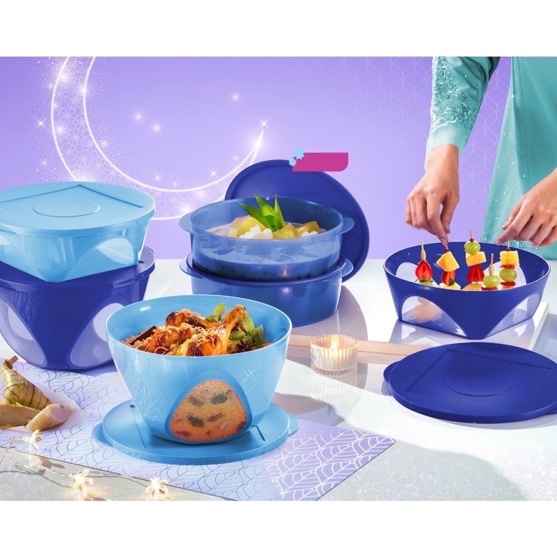 Tupperware Blue Outdoor Dining Set | Shopee Malaysia