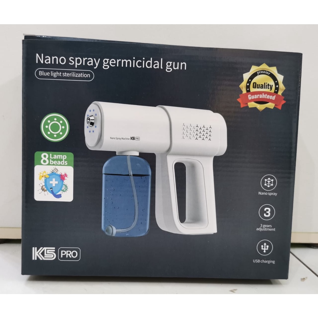 Disinfection Spray Gun K5 PRO Wireless Rechargeable Nano Blue Ray Spray Gun#Nano Spray Gun ...