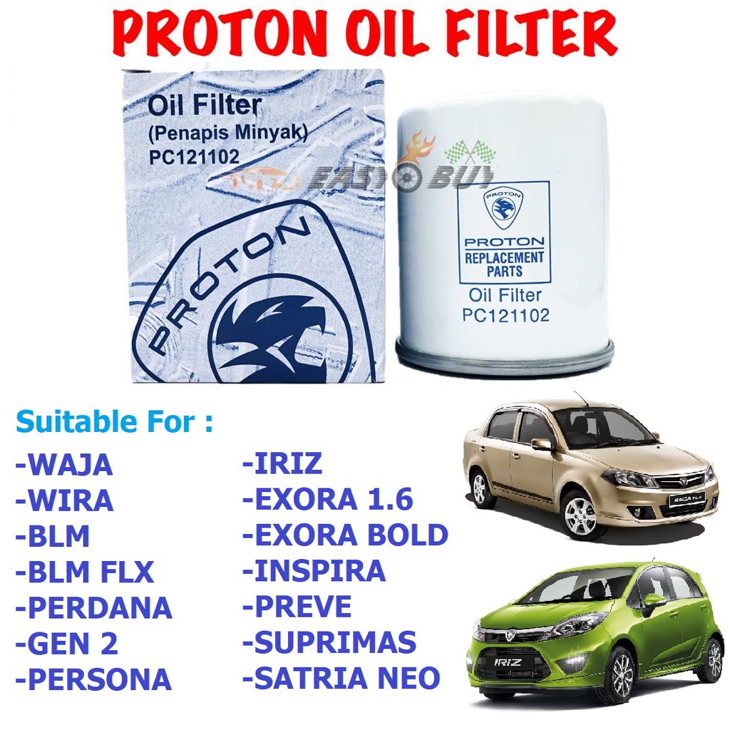 ORIGINAL PROTON OIL FILTER - GEN2 / BLM / FLX / WAJA / WIRA / PERSONA / EXORA / PREVE / SUPRIMA ...