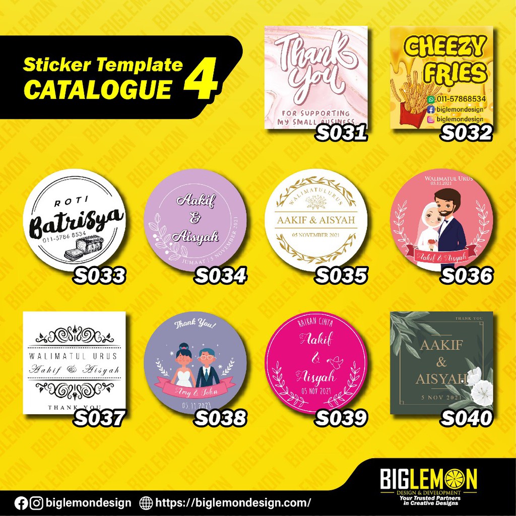 Label Sticker Kahwin/Sticker Product Siap Design/Sticker Brand ...